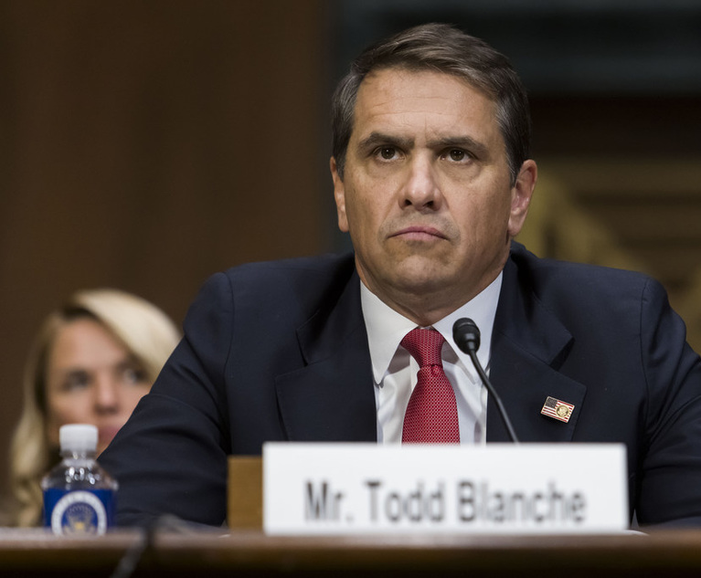 Todd Blanche's Partnership Share Valued at $2.16M, After Advising Trump ...