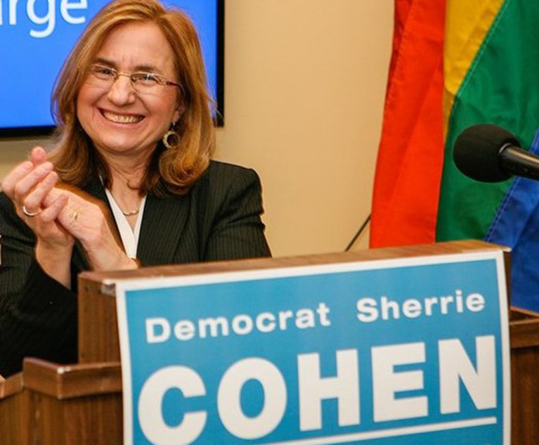 Sherrie Cohen Runs for Philadelphia Municipal Court| Law.com